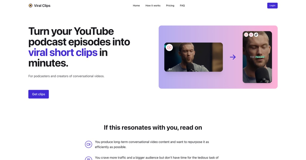 Viral Clips | AI for creating short clips